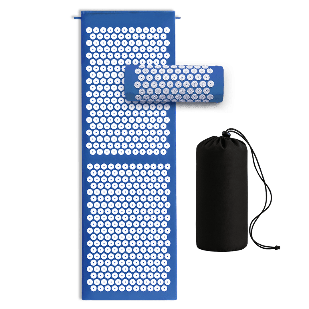 Shantimat Ganzkörper Set Kobaltblau - XL Akupressurmatte mit Kissen