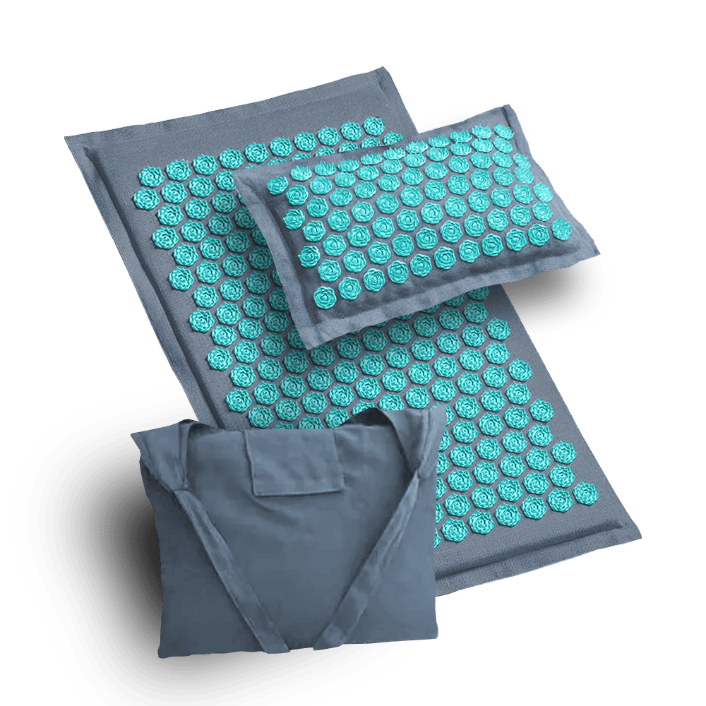Shantimat Premium Set Türkis - Akupressurmatte mit Kissen